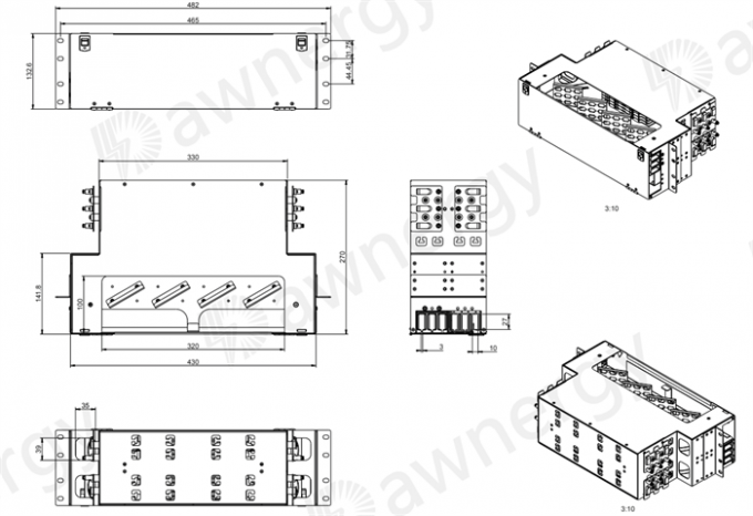24 - 144F Rack Mount Rotating Type Fiber Distribution Panel